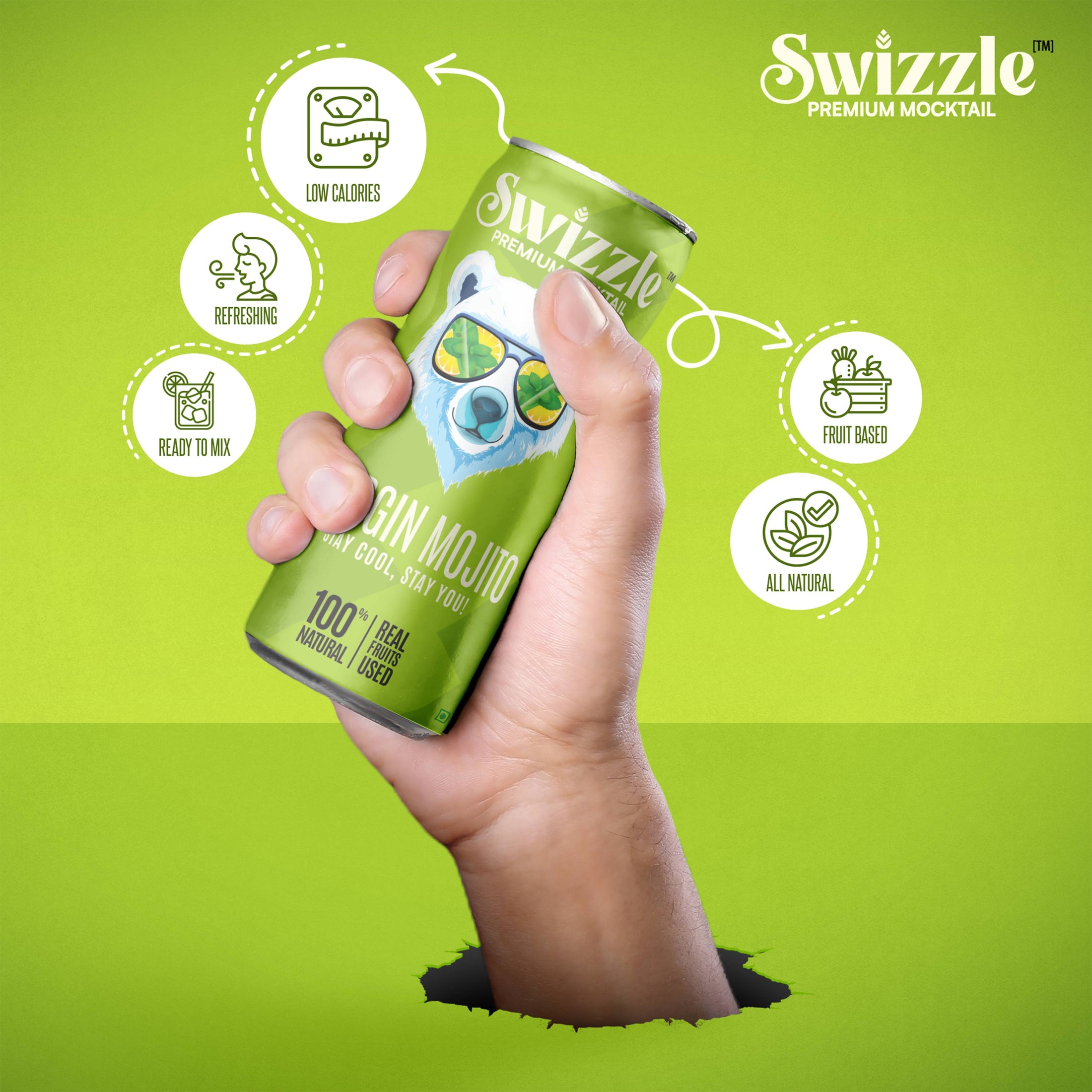 Virgin Mint Mojito - Refreshing Swizzle Mocktails - Order Online